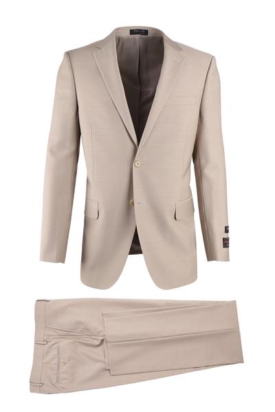 TIGLIO Modern Fit Tan Suit – Premium Italian Wool Men’s Suit