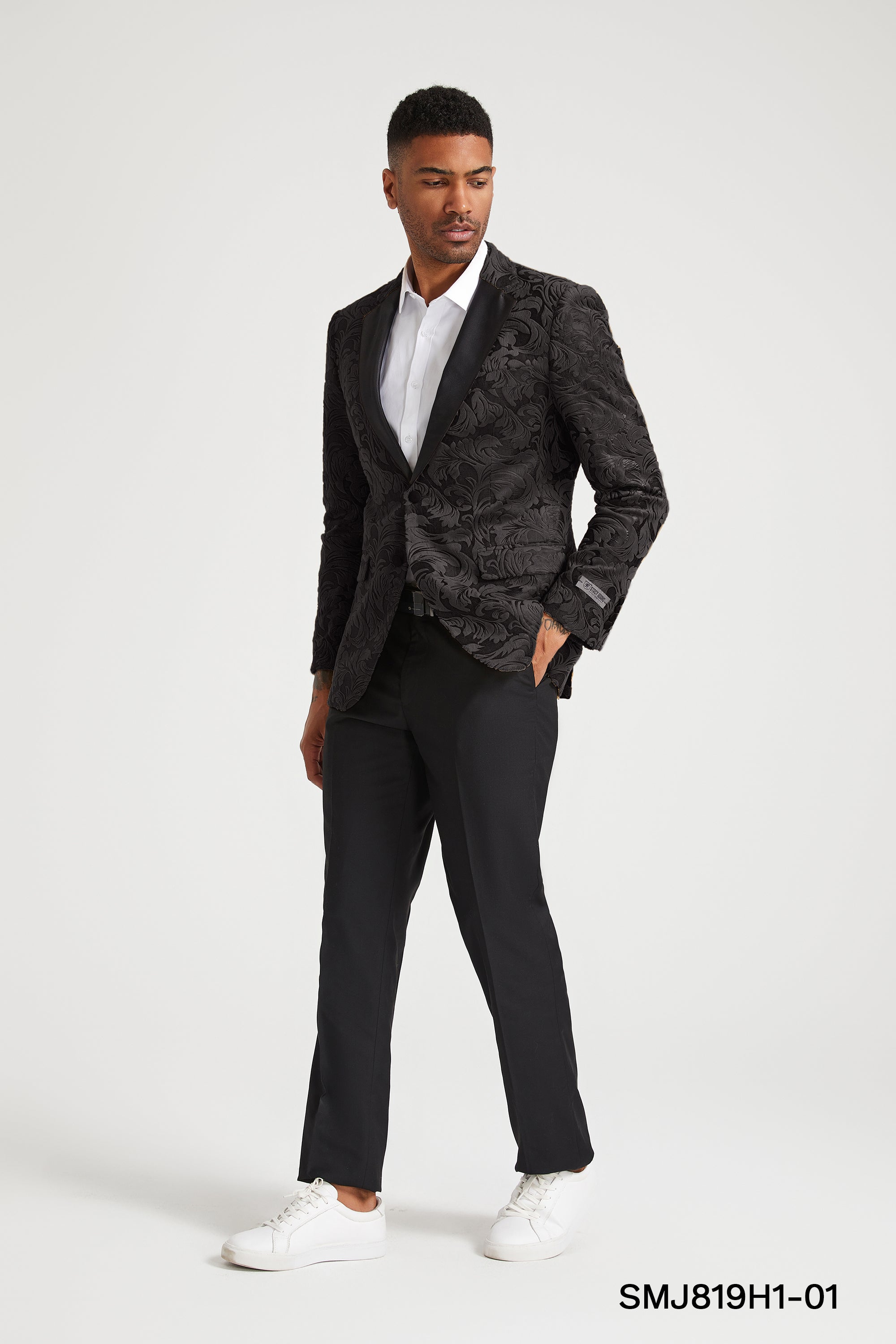 Shop Black Paisley Stacy Adams Jacket - Elevate Your Style Today