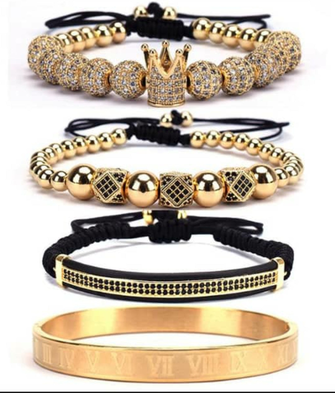 4 Piece Gold Crown Set